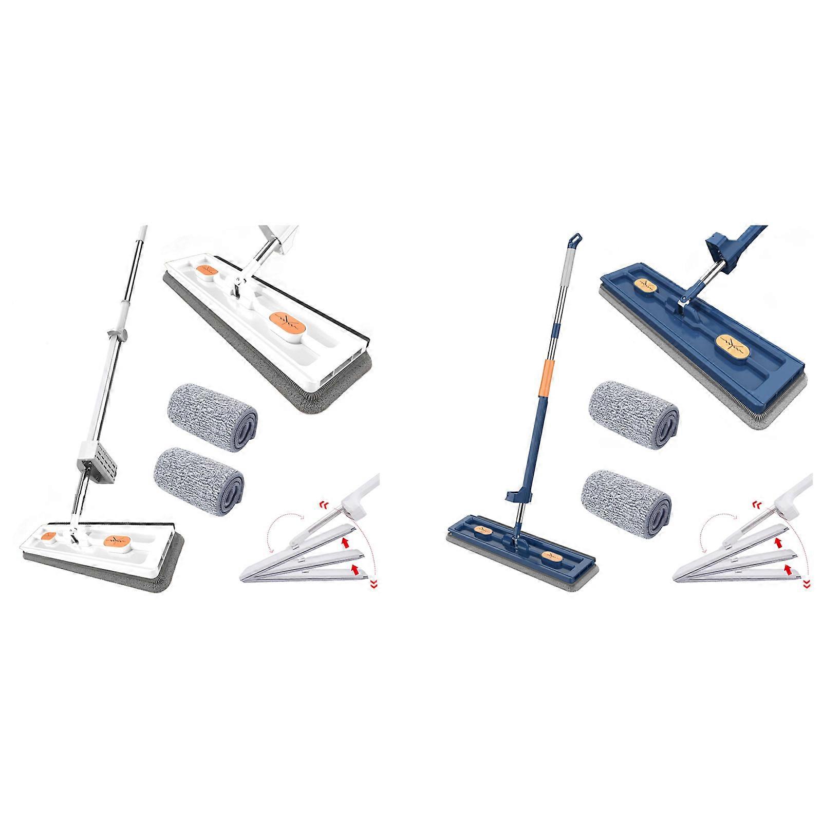 Large Surface Microfiber Flat Mop, Wall Cleaning Mop with Long Handle ...