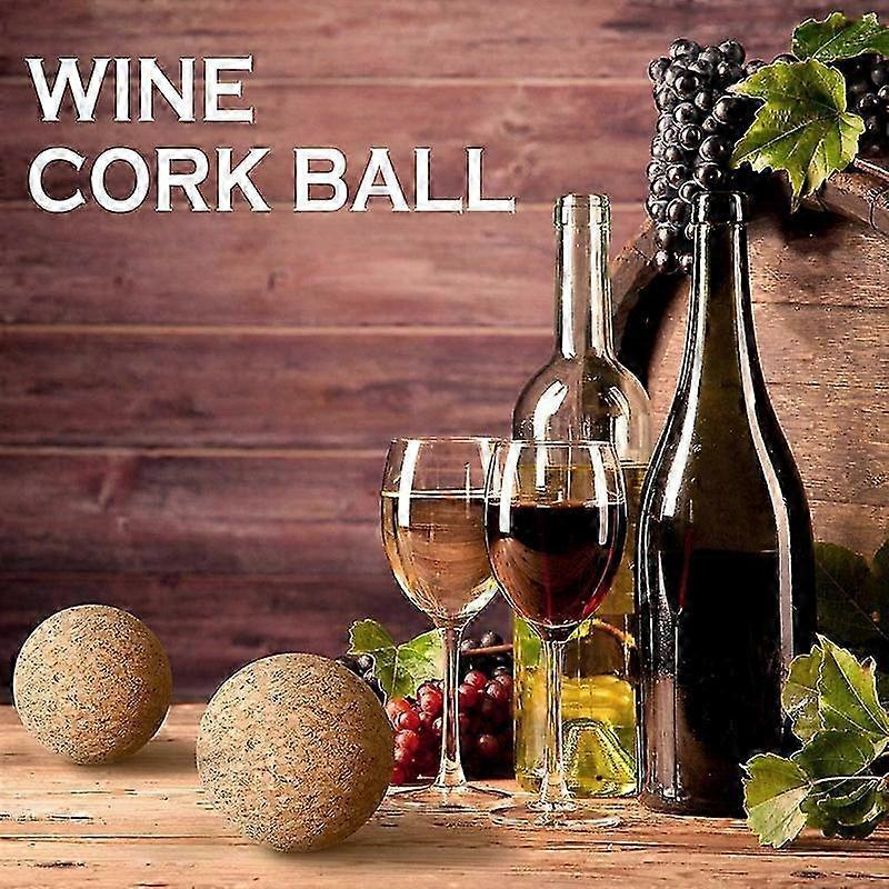 2 Pieces Wooden Cork Ball Wine Stopper, Cork Ball Stopper for Wine ...