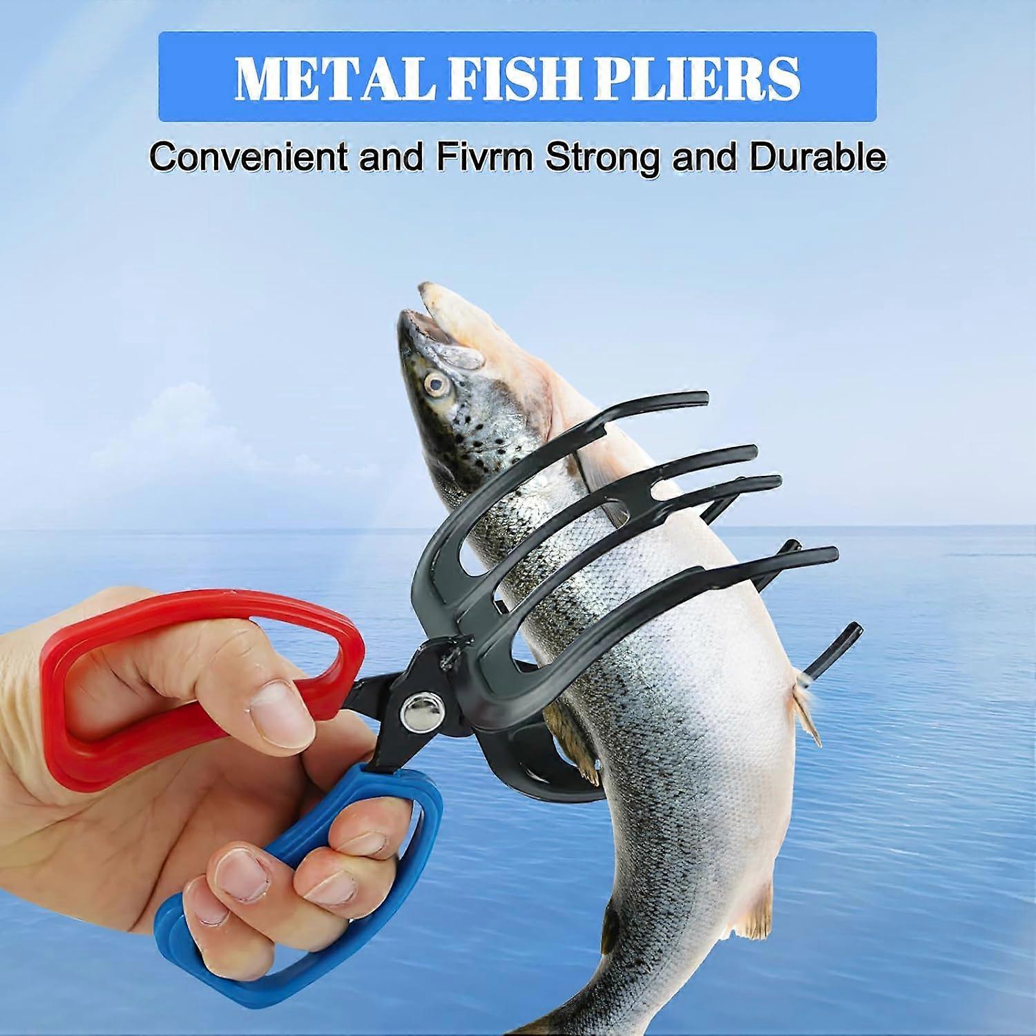 3 Claw Fish Gripper, Metal Fishing Pliers Gripper Fish Control Clamp ...