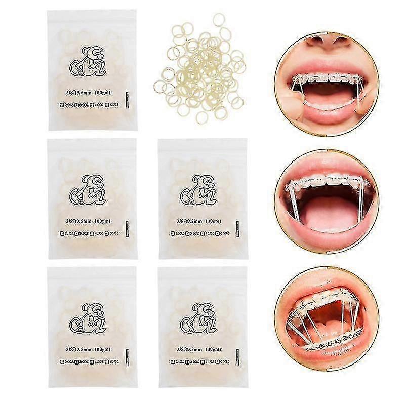 500pcs Dental Rubber Bands Orthodontic Gap Teeth Bands Braces Elastic Band Parts | Fruugo UK