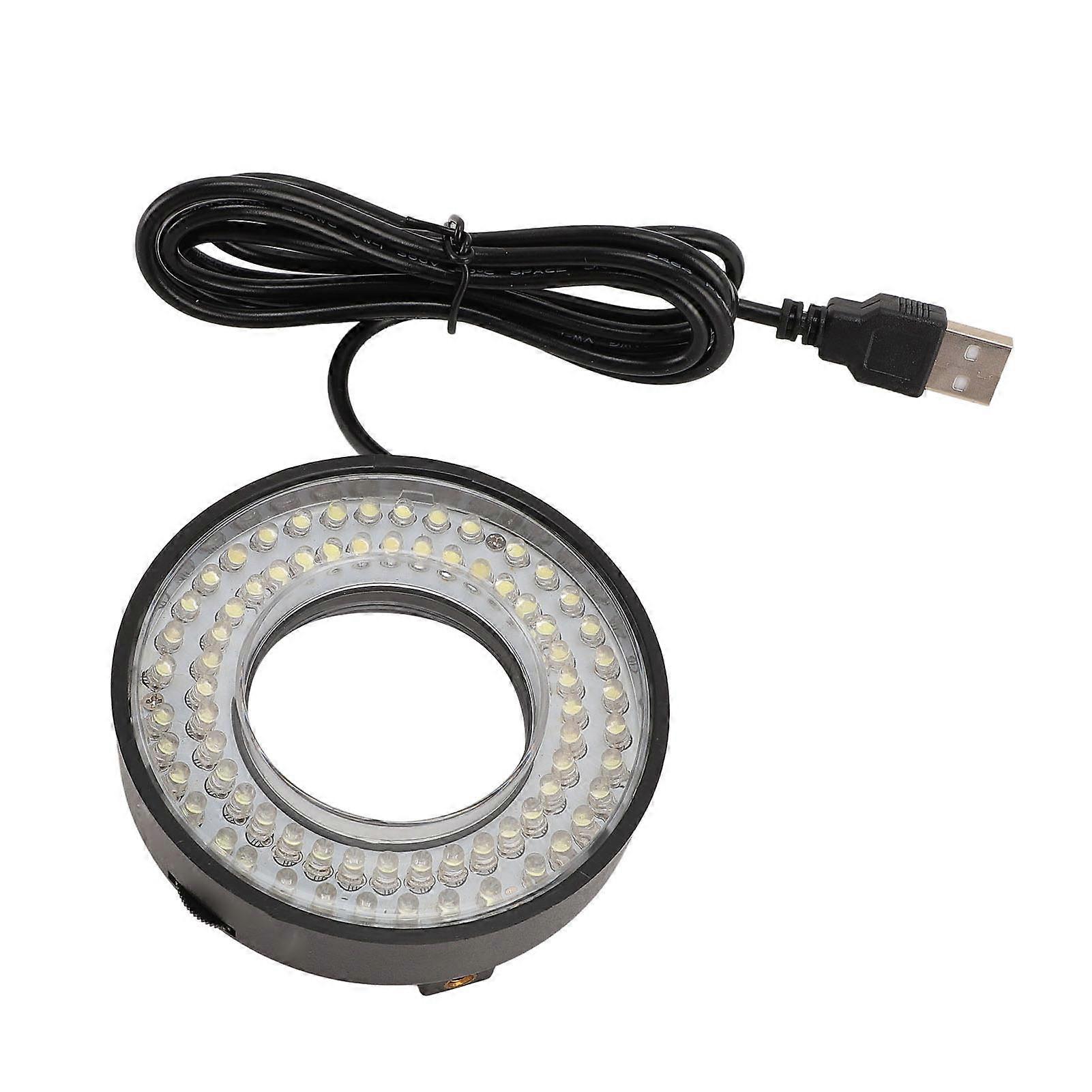 72 LED Ring 6500K to 7500K Adjustable USB 5V Microscope Light Source ...