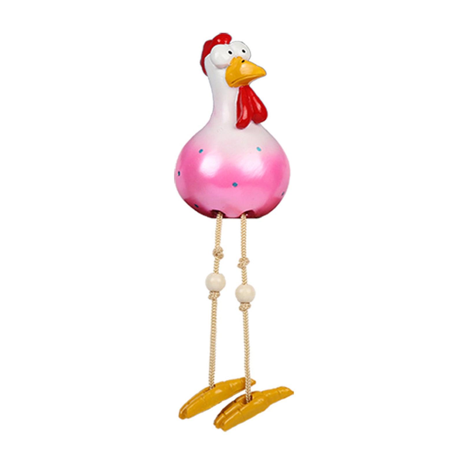 Chicken ornament home resin statue cute cartoon crafts funny fairy ...