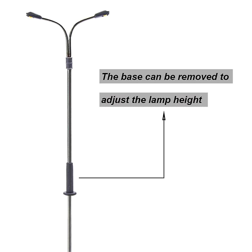 Garden Street Light Model Railway Train Post Lamp Two Heads Micro ...