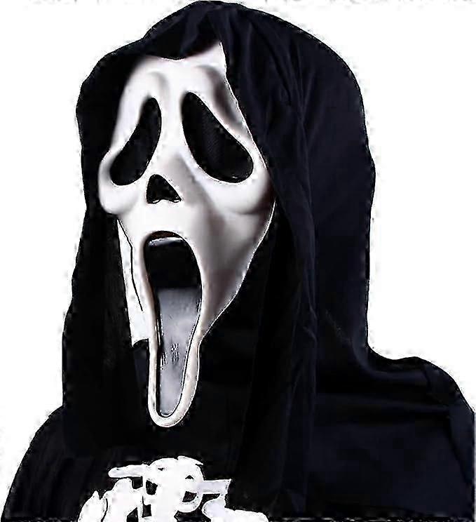 Halloween Ghostface Mask Ghost Scream Mask Latex Adult Ghost Face Mask ...