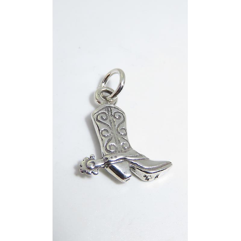 Cowboy Boot Sterling Silver Charm .925 X 1 Cowgirl Boots Charms - 15508 ...