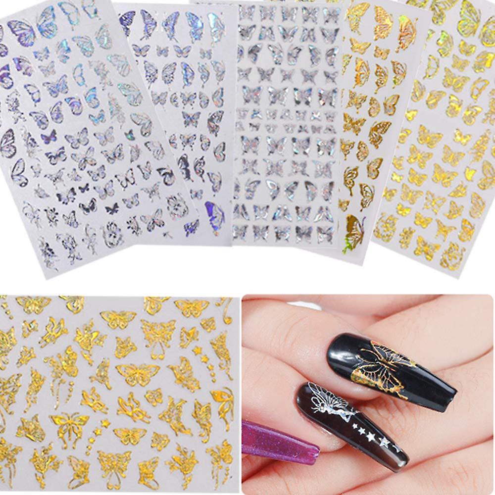 Butterfly Nail Art Adhesive Stickers Decals Nail Art Supplies 8sheets ...
