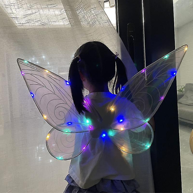 Fairy Wings Light Up Butterfly Wings Sparkly Led Fairy Wings Halloween ...
