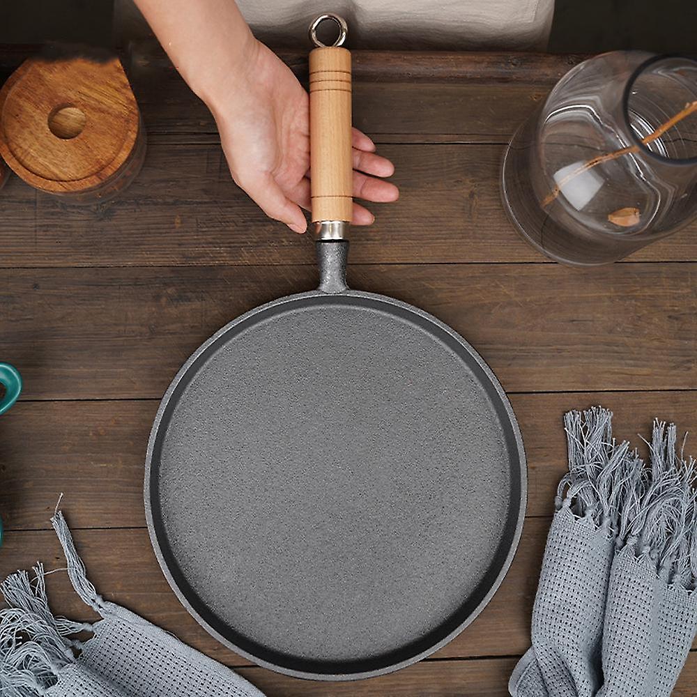 Cast Iron Flat Pan: 26cm Pre-seasoned Skillet for Pancakes, Crepes ...