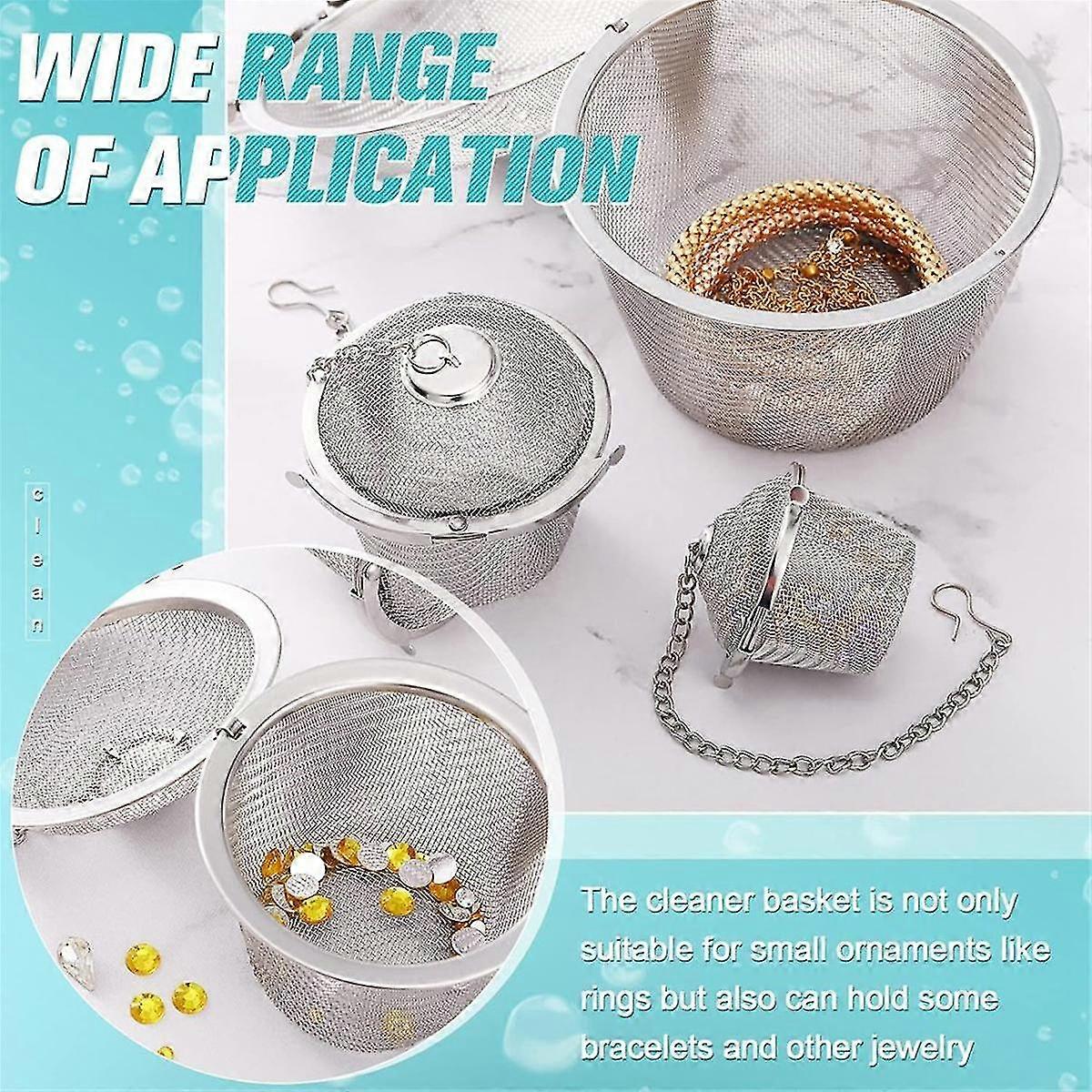 3 Pieces Ultrasonic Cleaner Baskets Ultrasonic Cleaning Solution ...