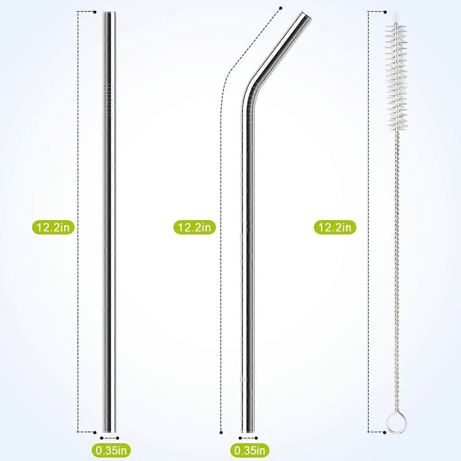 6 Pack Stainless Steel Straw Replacement 40 oz for Stanley Adventure ...