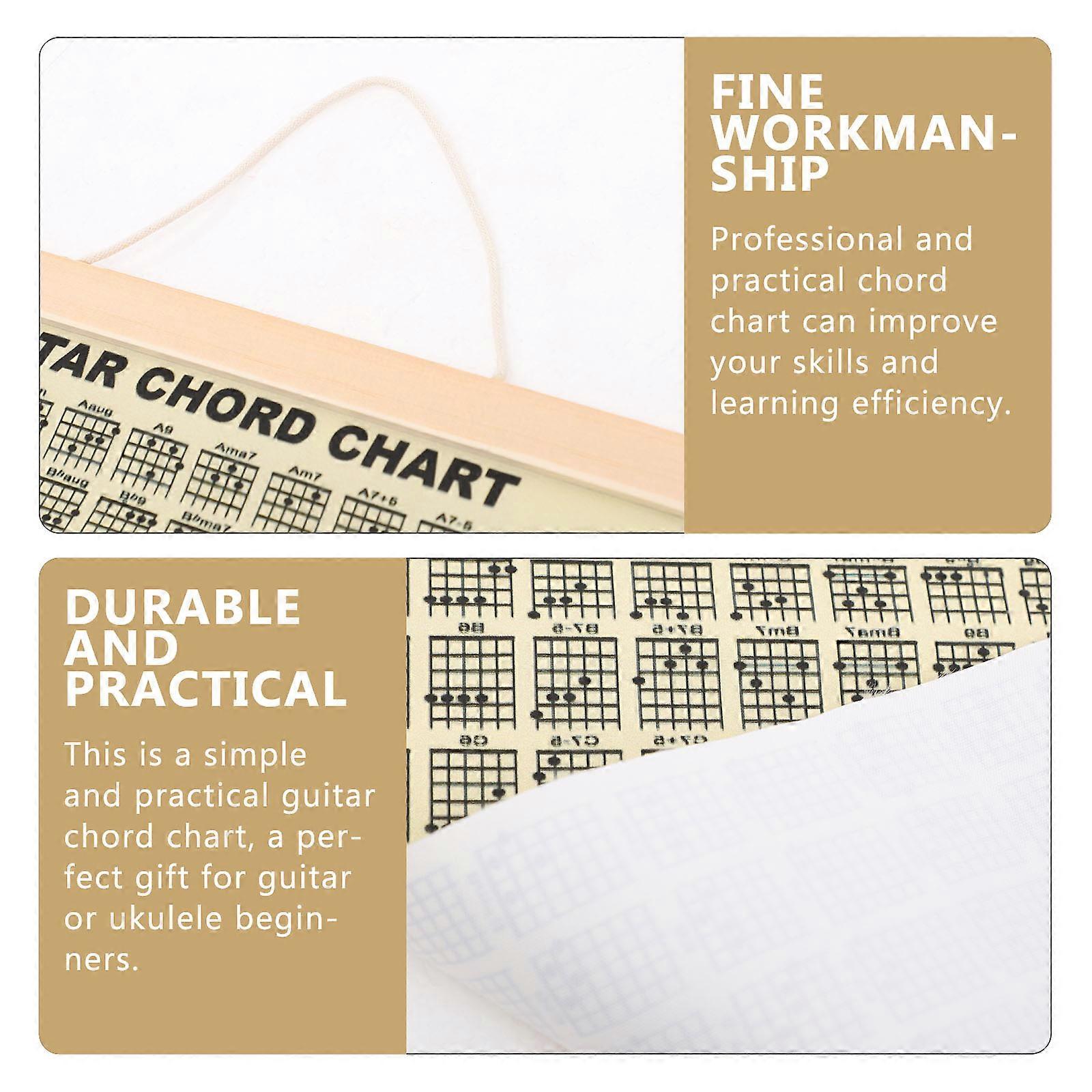 Guitar Chord Practice Chart Guitar Guide Chart Wall Art Guitar Chord ...