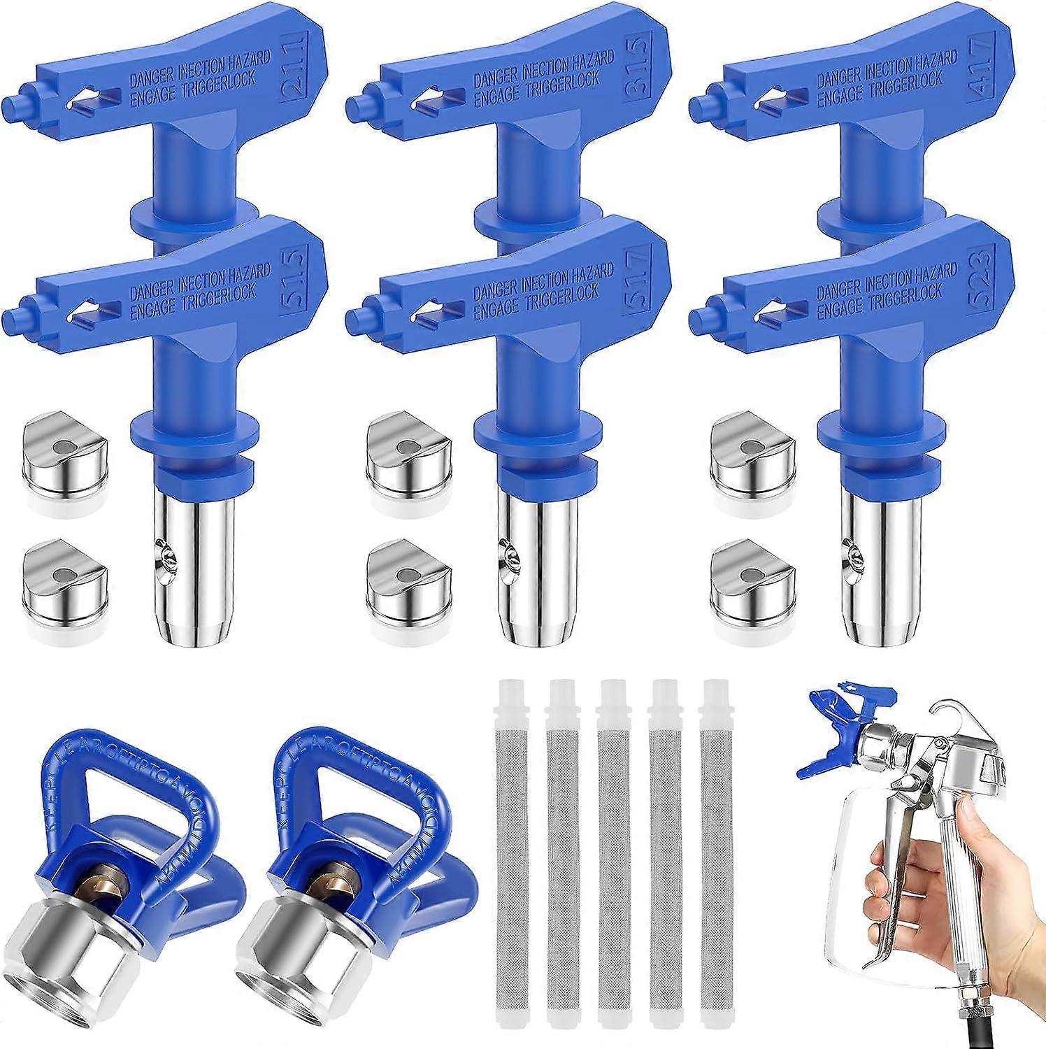13Pcs Airless Paint Nozzles, Reversible Spray Tips, Sprayer Tip, Airless Paint Sprayer Tips ...
