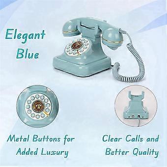 Retro Style Wired Dial Telephone Plug-in Home Fixed Landline Antique ...