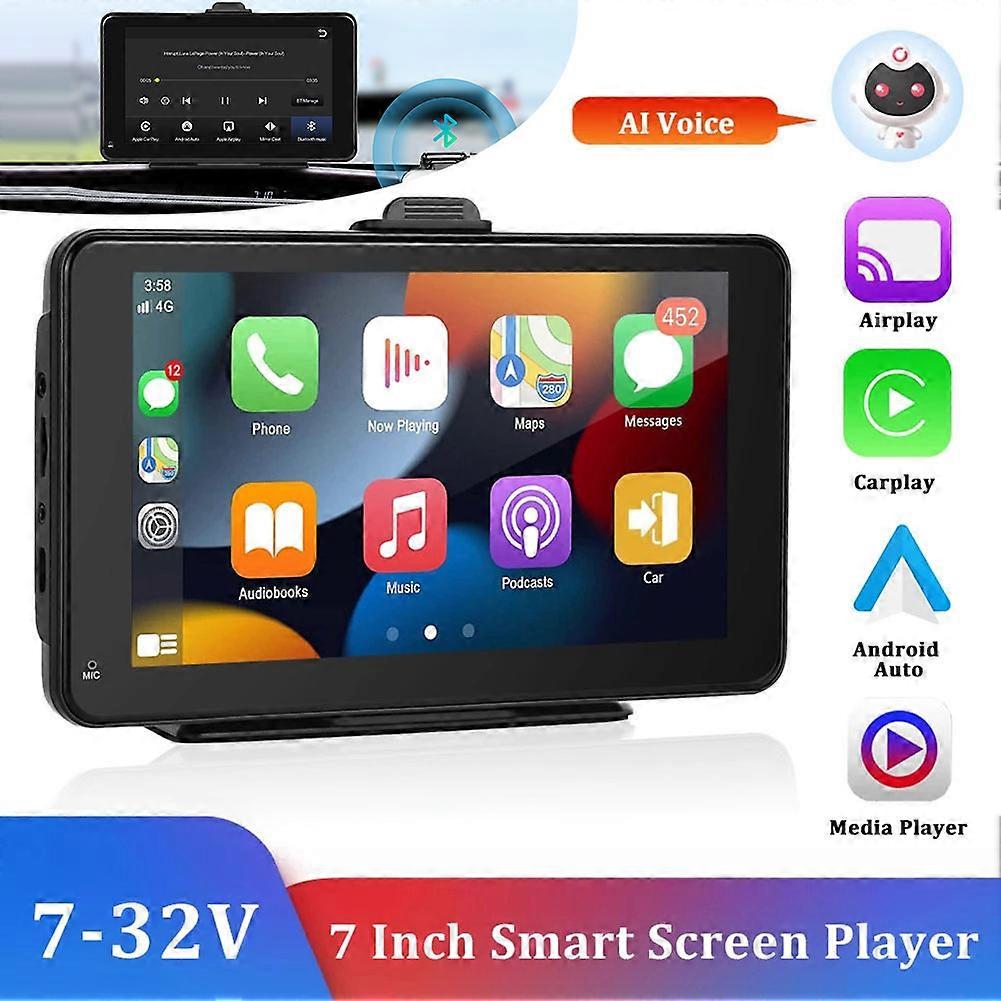 7 inch Portable Car Smart-Screen Universal Wireless Carplay-compatible ...
