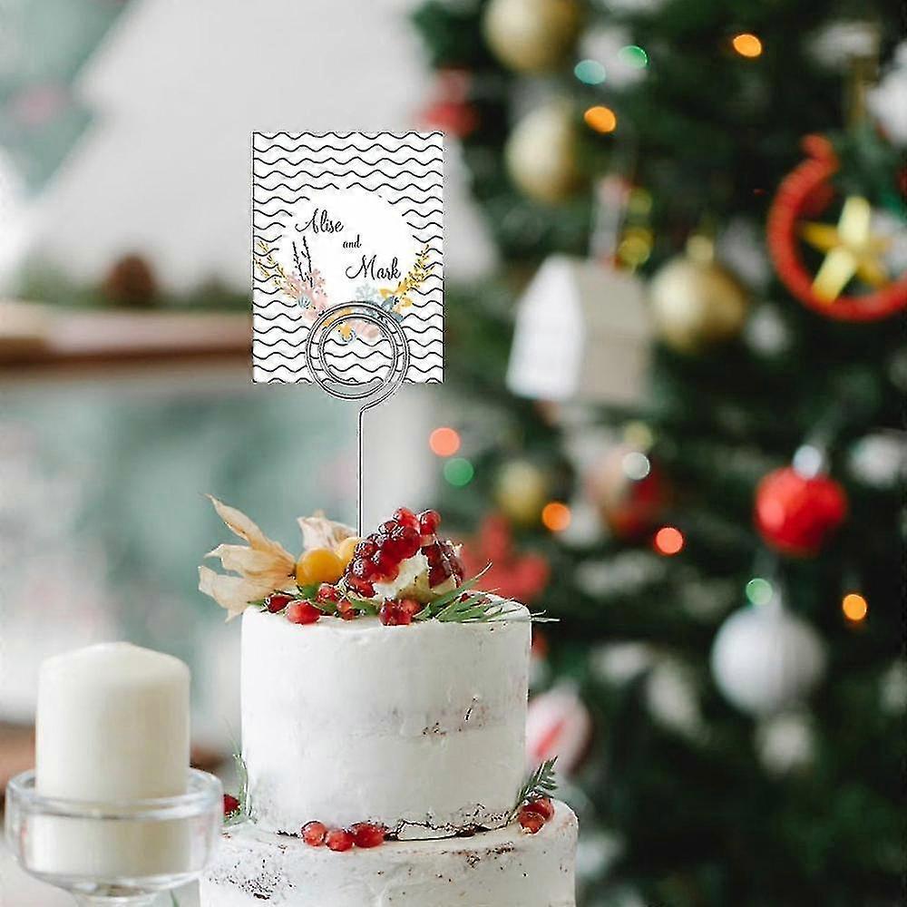 60 Pieces Metal Wires Memo Clip Note Card Holders Table Number Clip ...