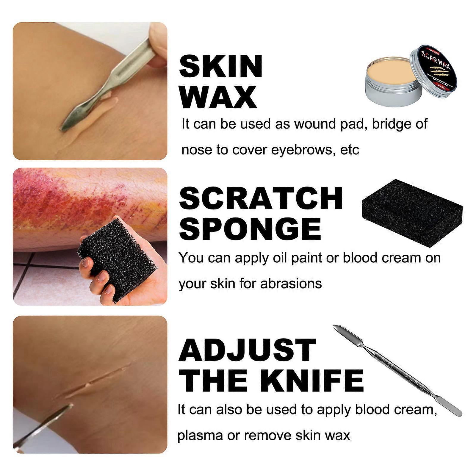 Halloween Makeup Set Special Effects Wound Zombie Makeup Kit With Tools ...