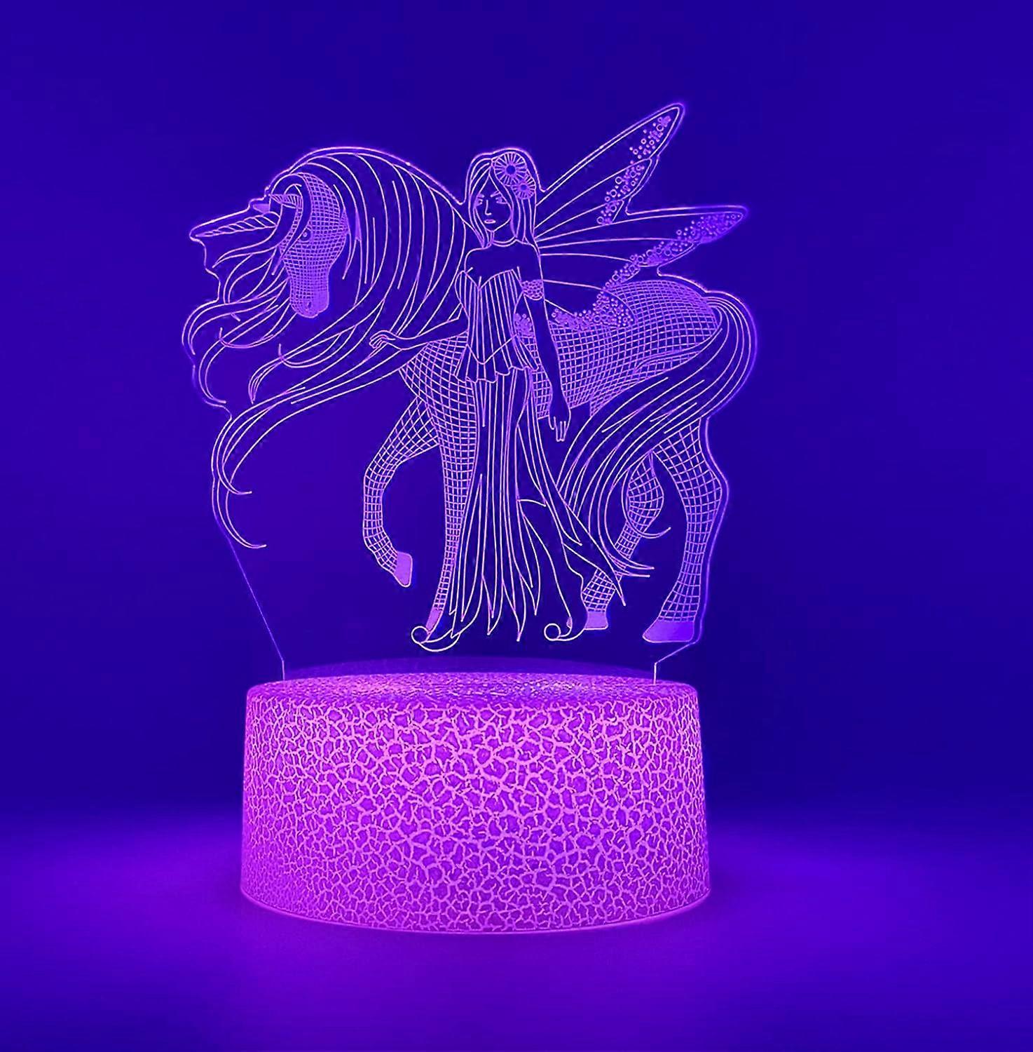 SBSG Mermaid Gifts for Kids Toys Mermaid 3D Illusion Lamp Baby Mermaid ...