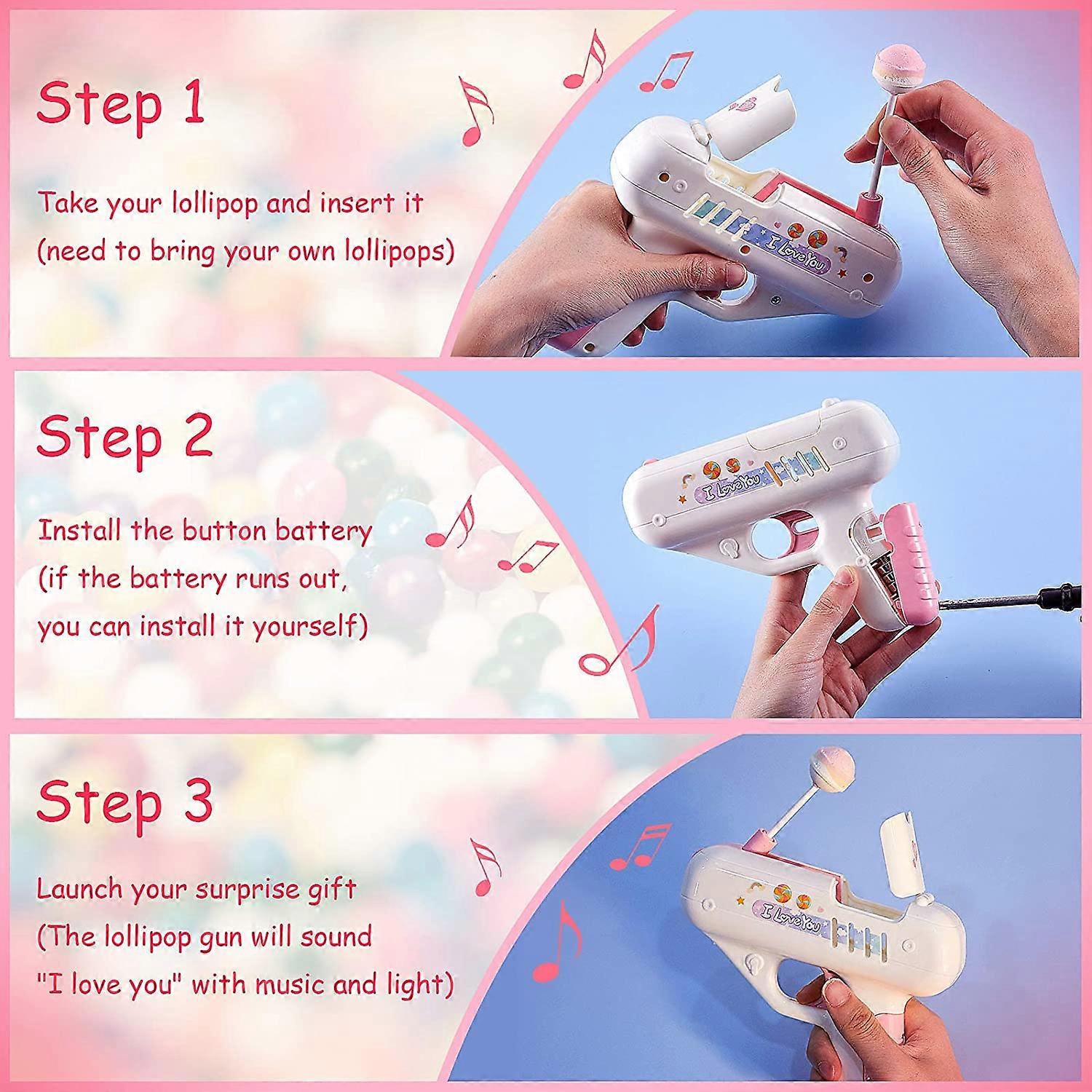 Lollipop Storage Gun for Children Adult Children'S Candy Toy Surprise ...