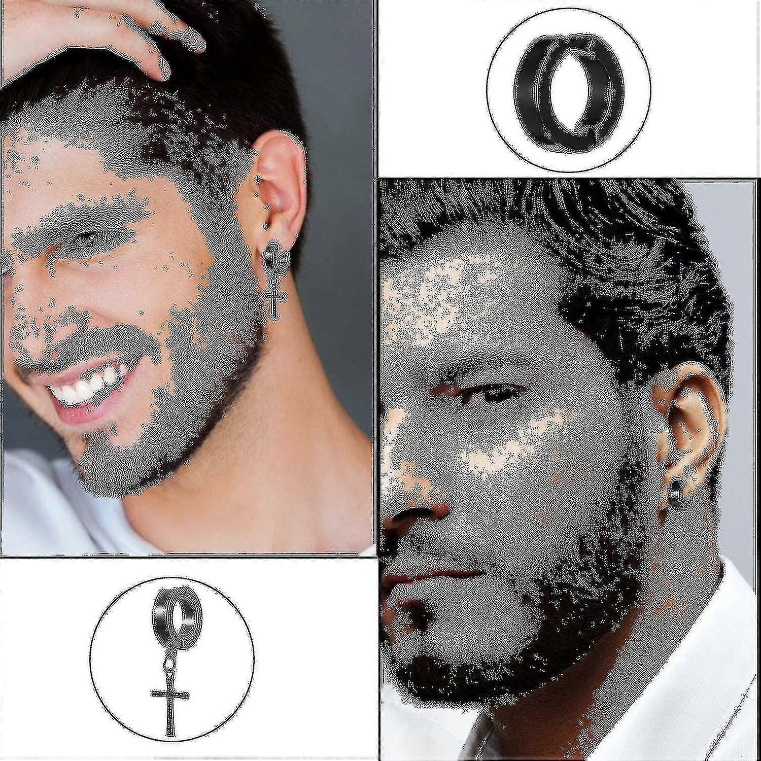 10 Pairs Magnetic Stud Earrings For Men Stainless Steel Magnetic ...