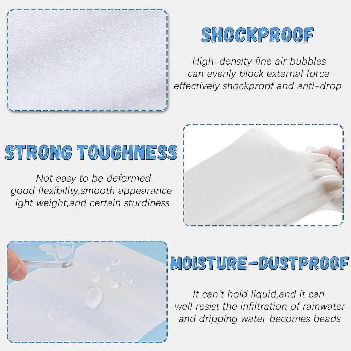 100 Pieces Foam Wrap 25x30cm, Foam Bags, Moving Bubble Wrap, Bubble ...