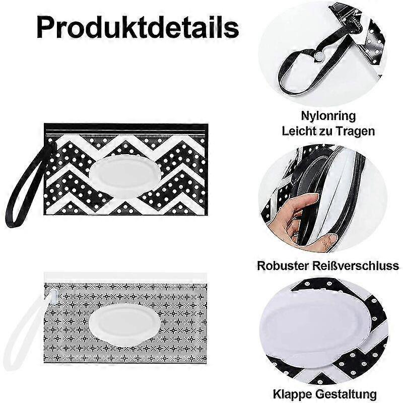 4 Pack Travel Wet Wipes Container, Wet Wipes Bag, On-the-go Wet Wipes ...