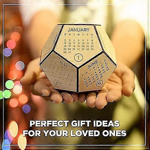 2023 Desk Calendar, Wooden Hexagonal Calendar Block, Office Desk ...