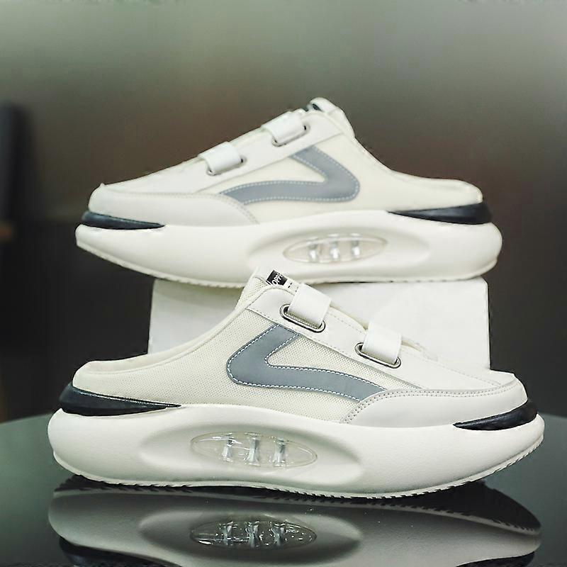 New Heelless Light Slippers Plus Size Men's Half Slippers Outdoor ...