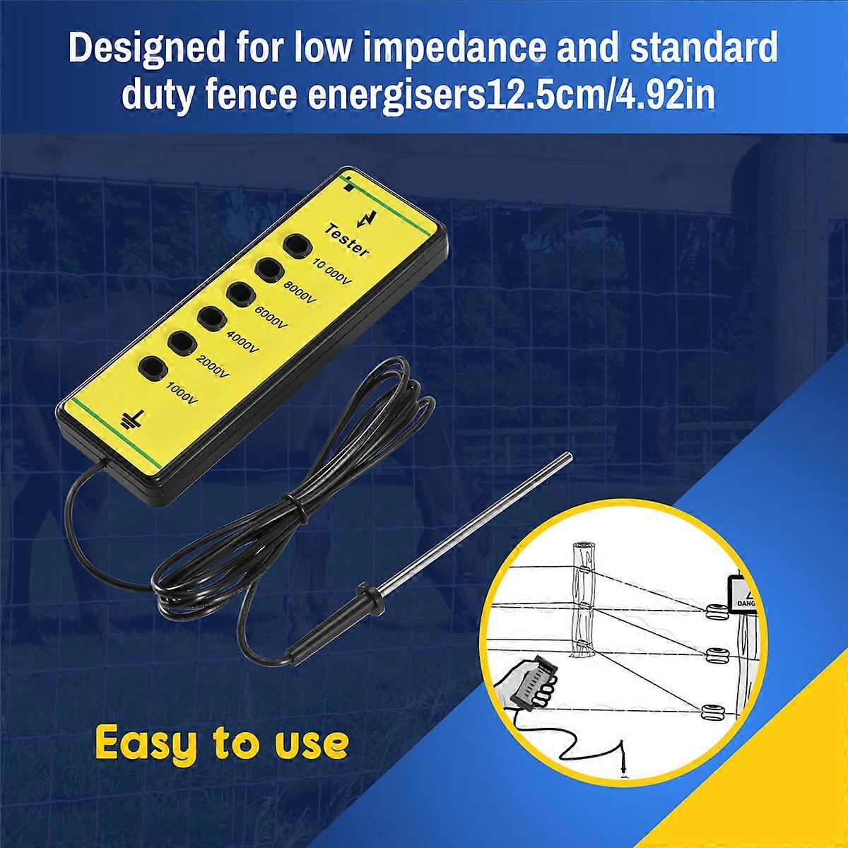 Fence Voltage Tester Farm Fencing Electric Solar Energiser | Fruugo UK