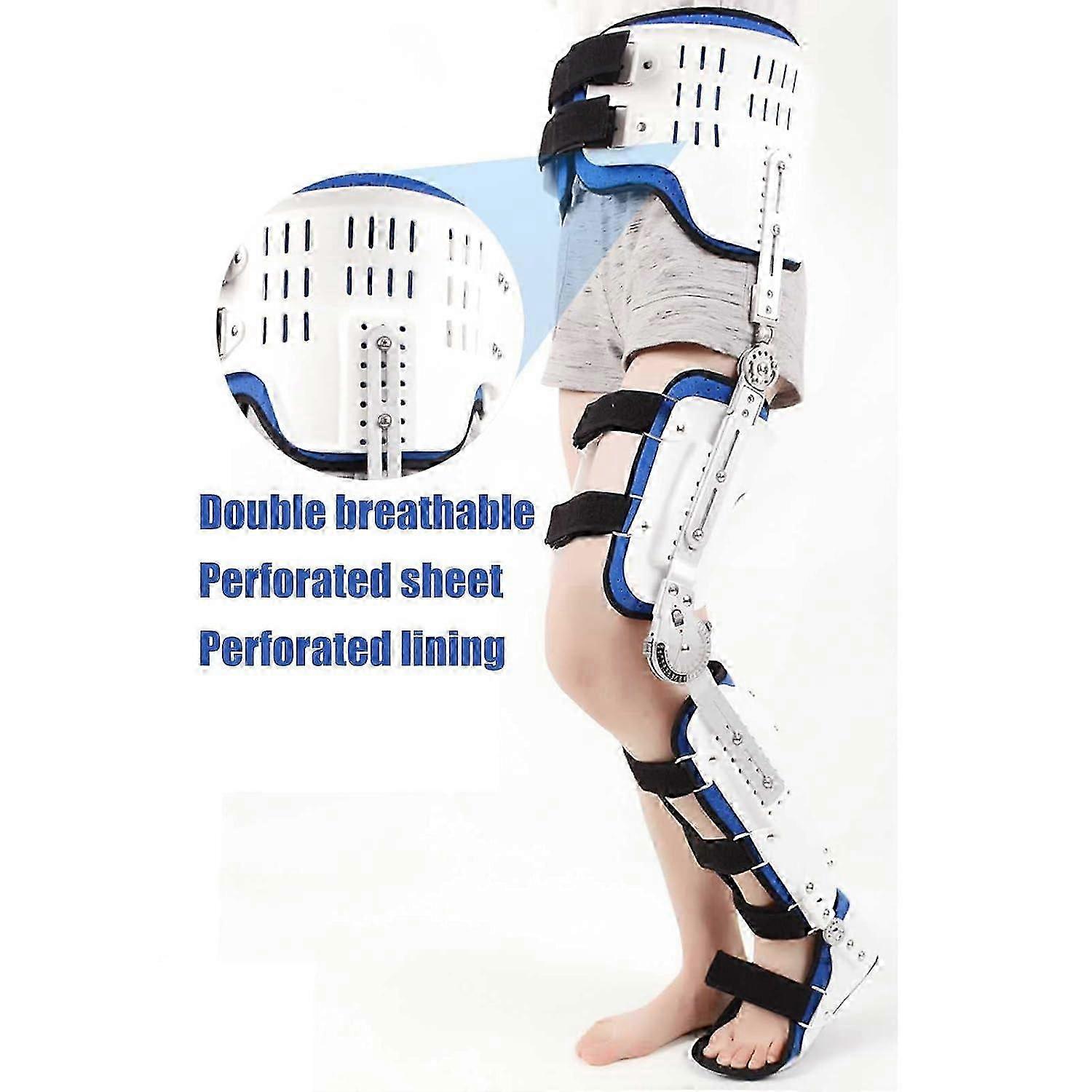 NEW Hinged Knee Brace,knee Joint Fixation Bracket Adjustable Hip, Knee ...