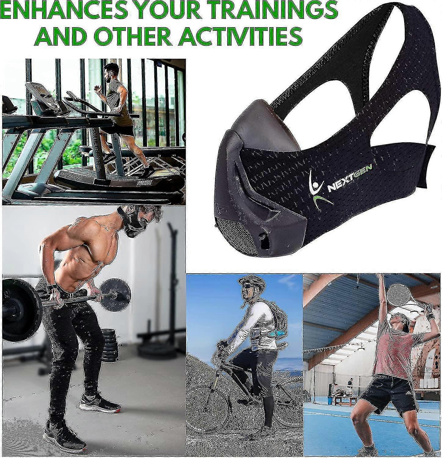 Nextgen Altitude Workout Mask Cardio Breathing & Respiratory Strength ...
