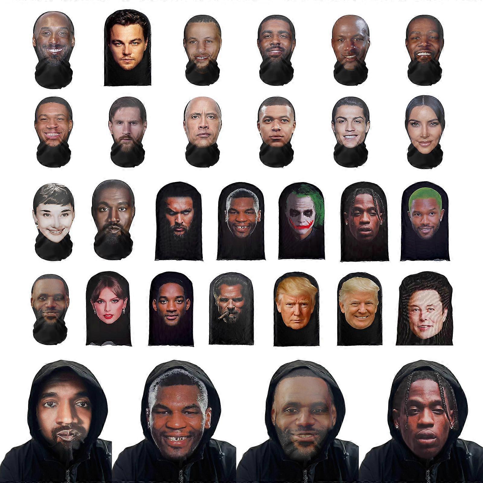 Detachable Face Cover Balaclava Face Cover with Face for Kid Teens Men ...