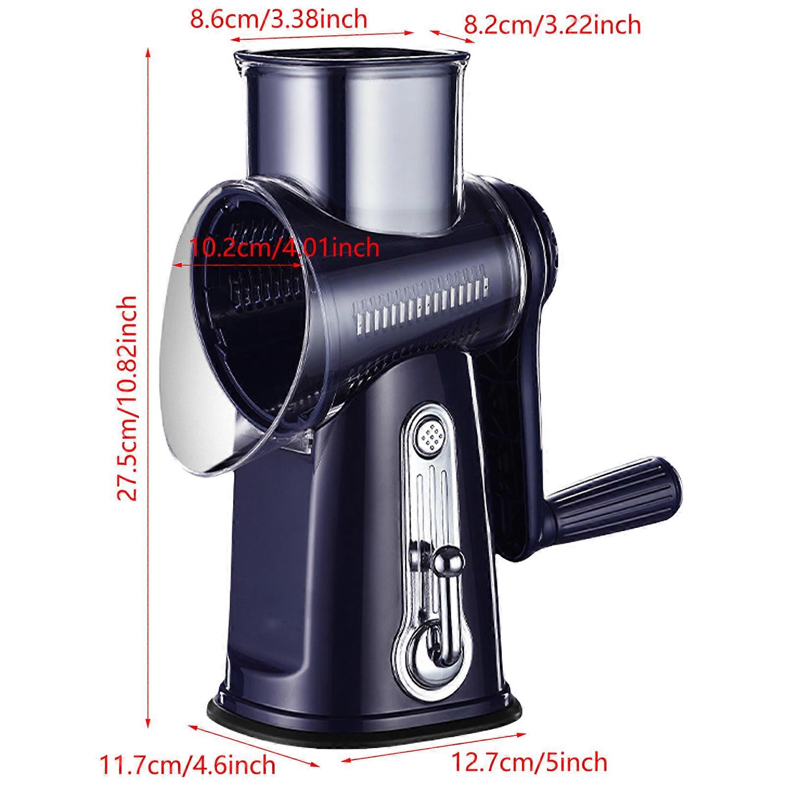 Round Mandolin Vegetable Slicer with Handle Hand Cranked Cheese Grater ...