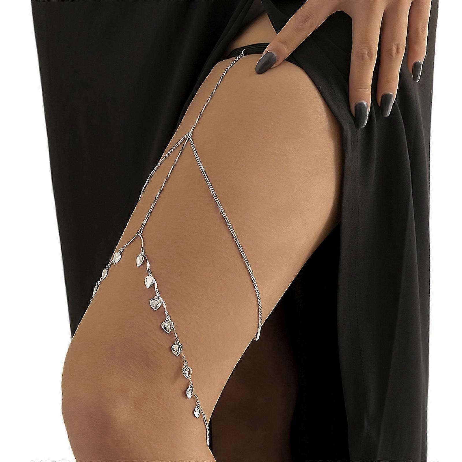 high quality Sexy Dangle Heart Tassel Leg Chain Women Gothic Thigh ...