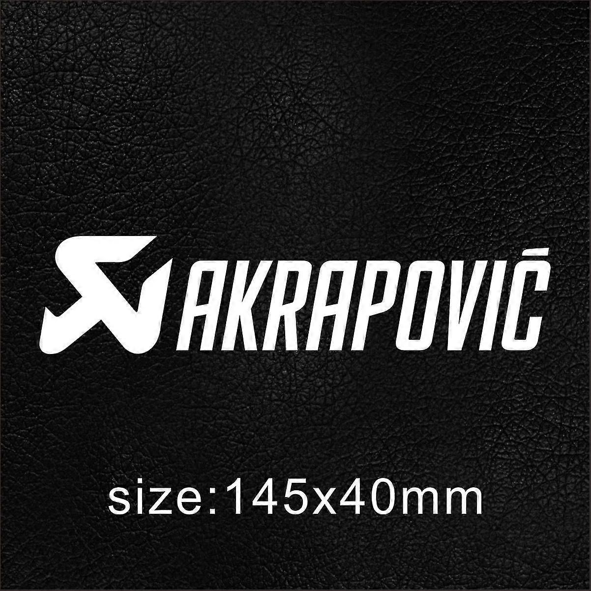 1 Pair Vinyl Exhaust Akrapovic Sticker Silencer Muffler Tip Pipe Tank ...