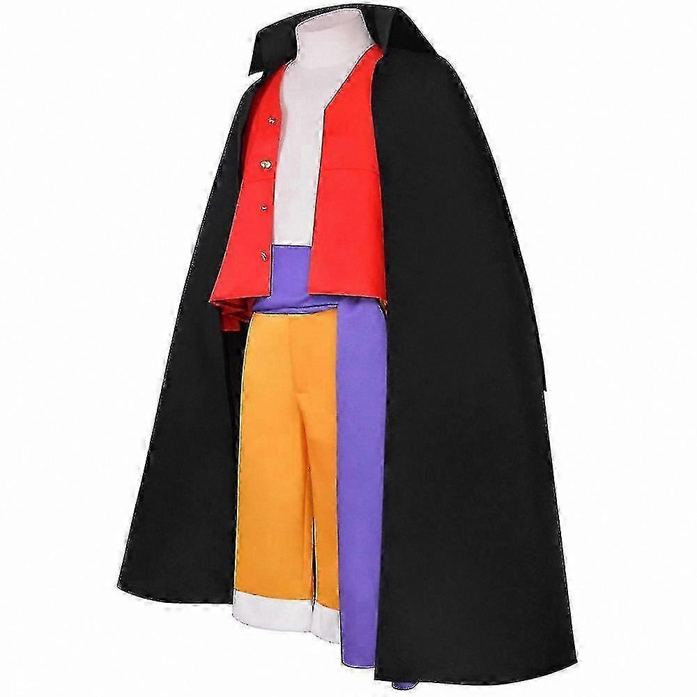 Straw Hat Pirate Captain Outfit for Halloween Cosplay Costume Men ...