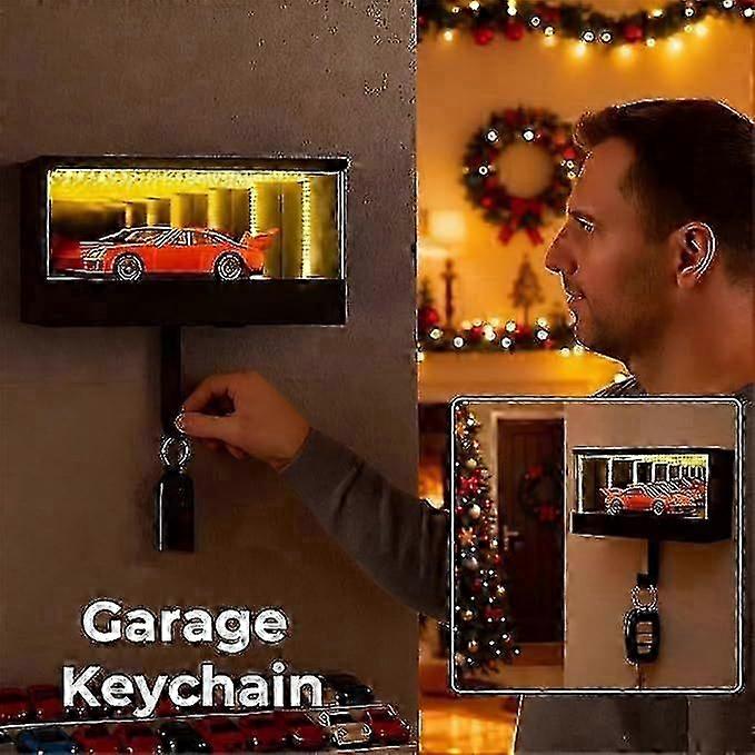 Infinity Garage Keychain, Wall Mounted Infinity Mirror LED Lamp Display ...