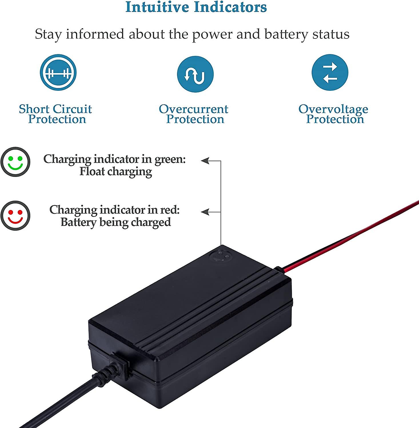 12V till 14,8V automatisk blybatteriladdare / underhållare, 1.2A ...