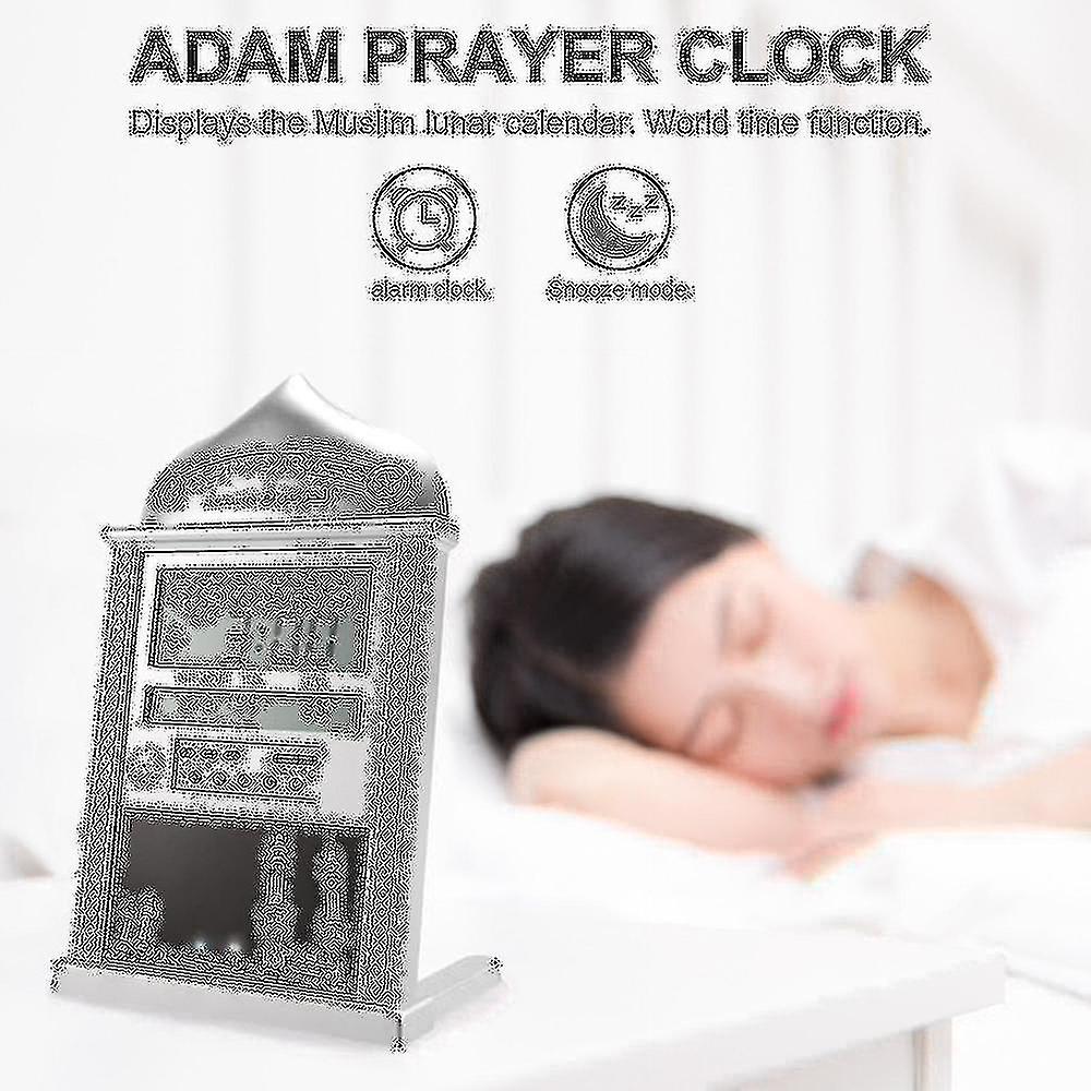 Azan Clock Athan Prayer Clock Automatic Azan Wall Prayer Clock Islamic ...