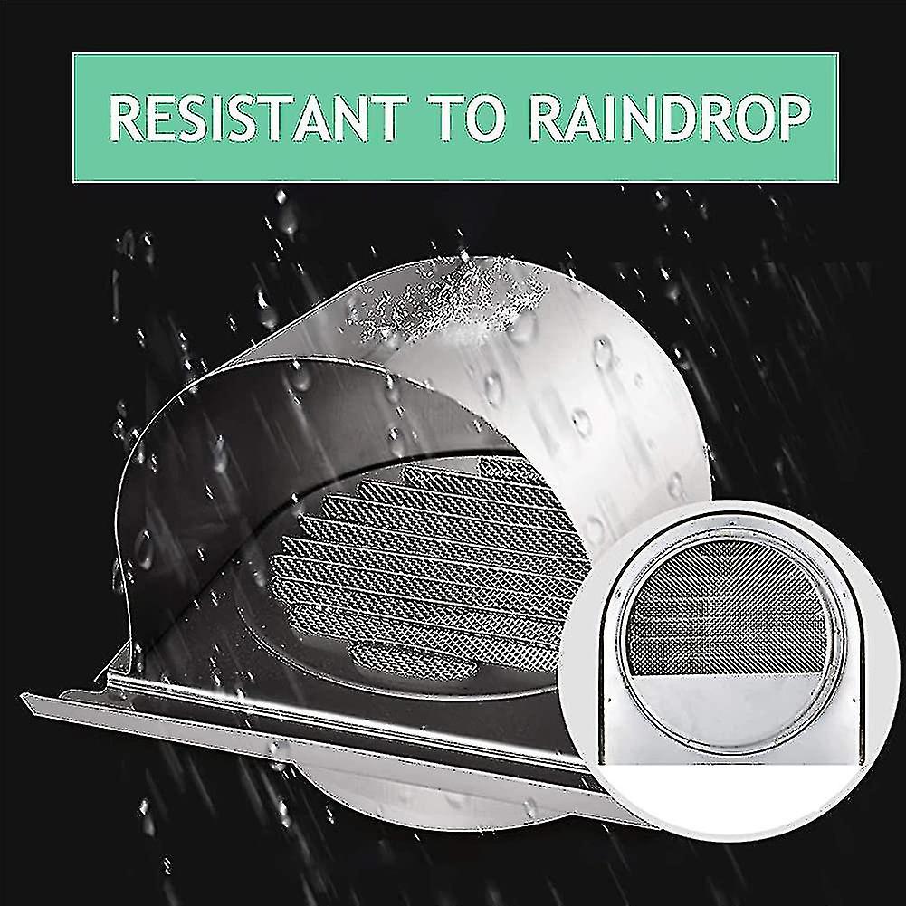 4 Inch 304 Stainless Steel Wall Air Vent Louvers Grill Extractor ...