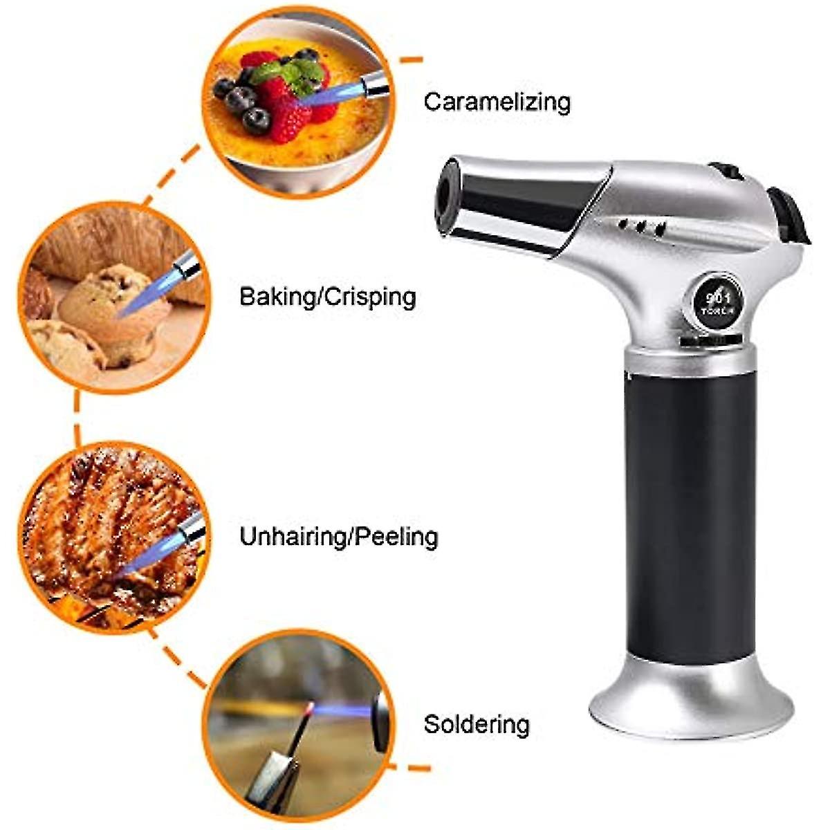 Blow Torch Kitchen Torch Refillable Butane Gas Torch Lighter With ...