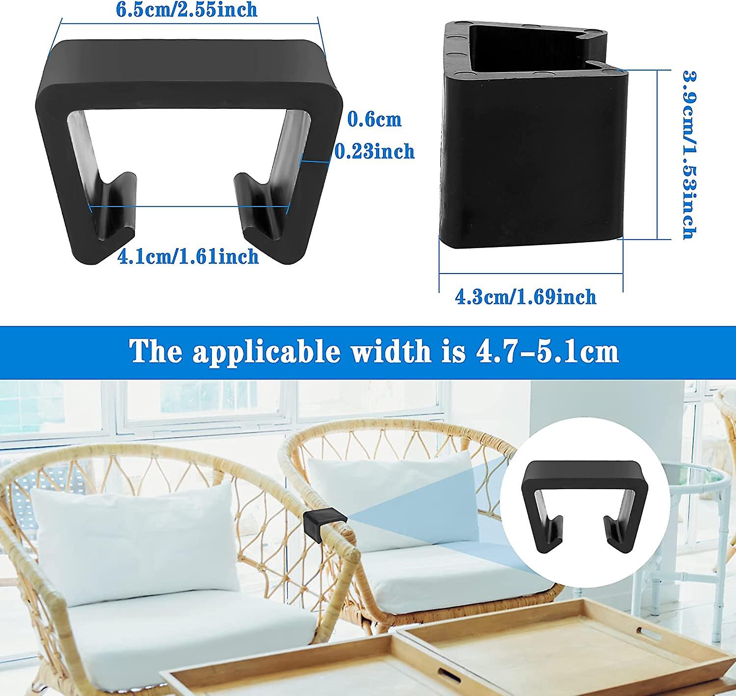 18 PCS Outdoor Patio Wicker, Furniture Alignment Clips Patio Rattan ...