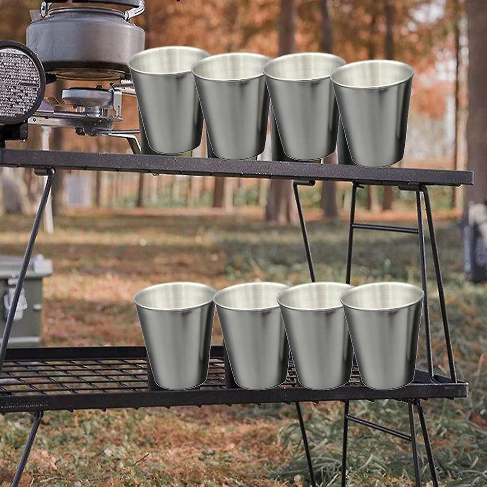 Stainless Steel Shot Glasses , Portable Camping Shot Glasses with 2 ...