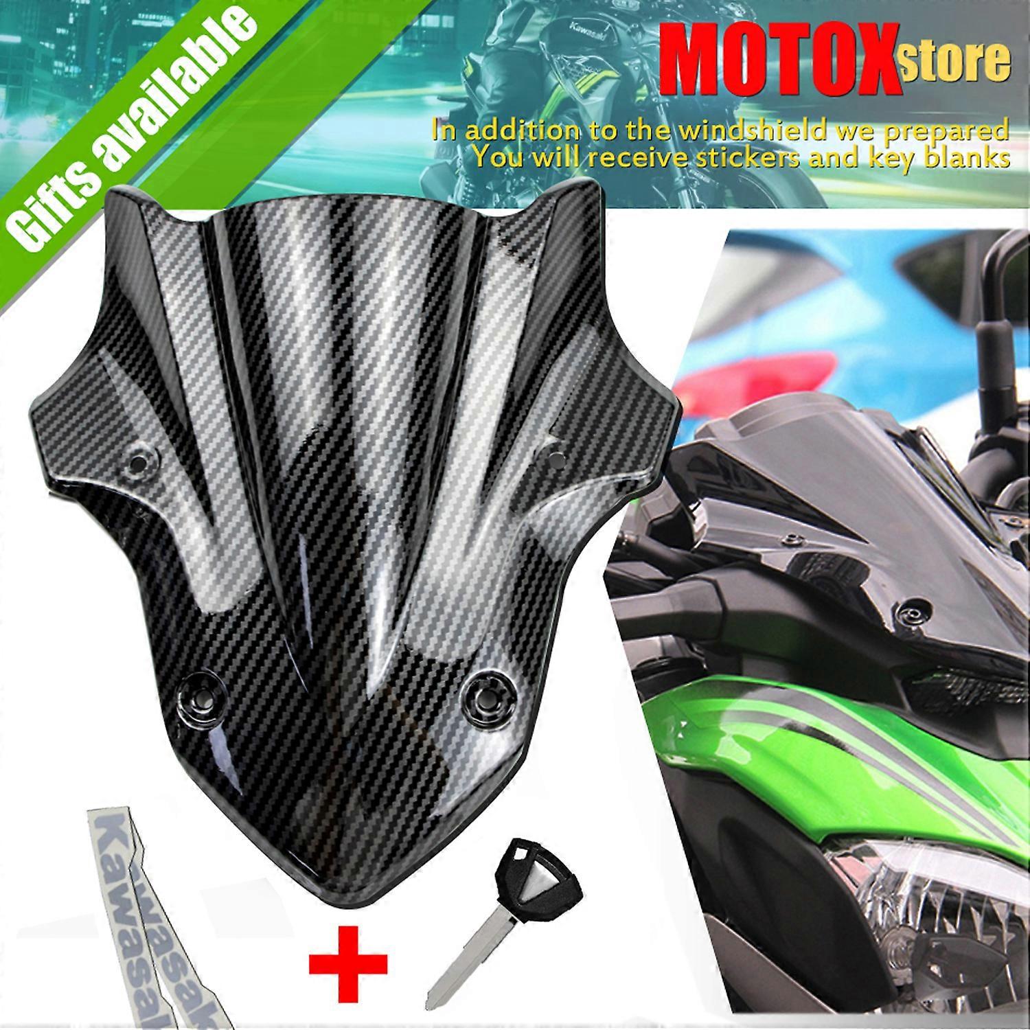 z900 Windshield Protection Fit For 2017 2018 2019 Carbon Fibre Wind ...
