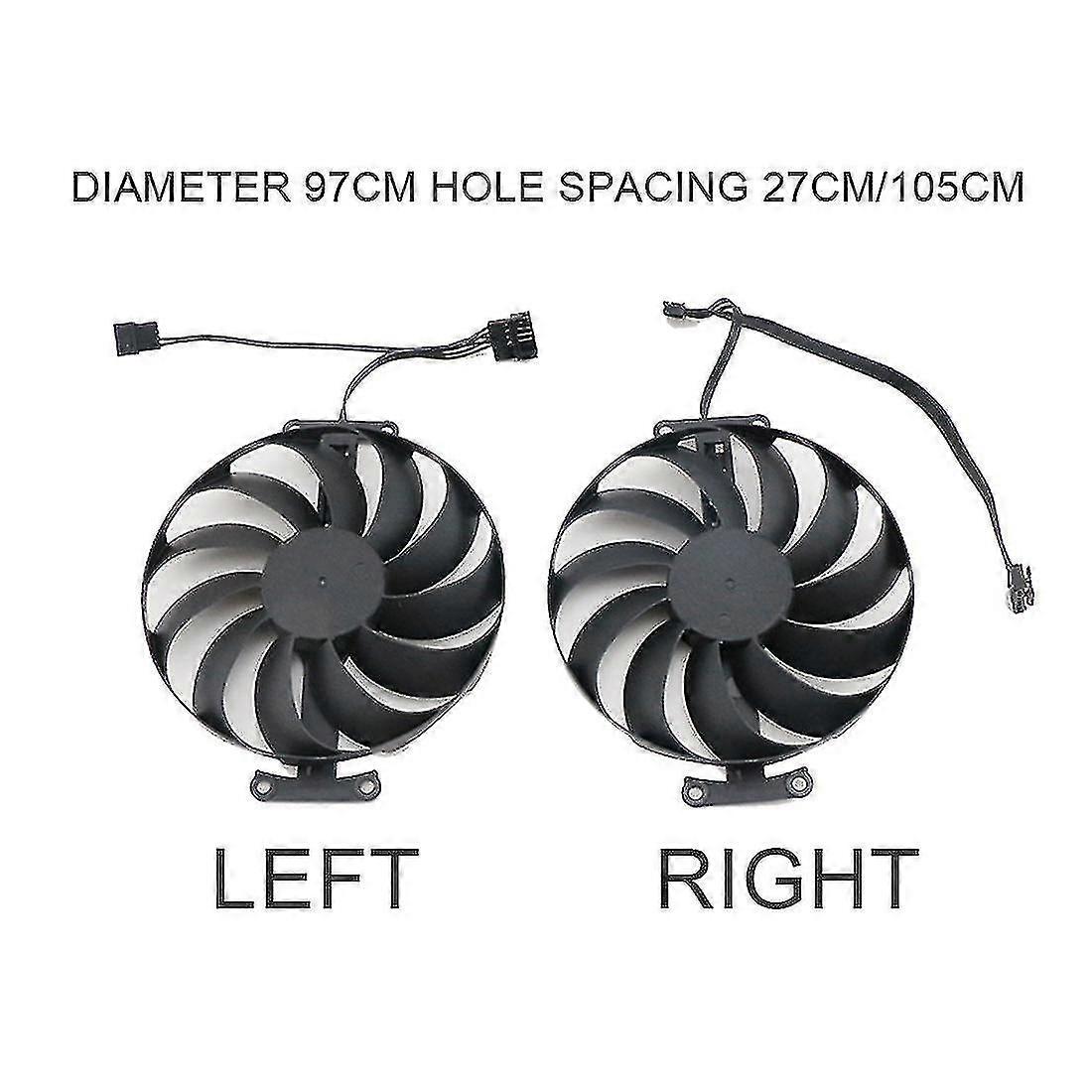 1pair 95mm T129215su 12v 0.5a 6pin Rtx3070 3060ti Graphic Card Cooler ...