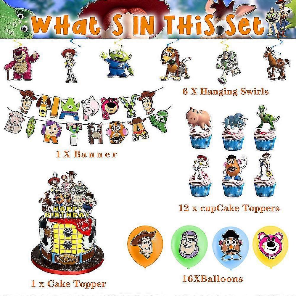 Toy Story Buzz Lightyear Woody Kids Birthday Party Decoration Banner ...