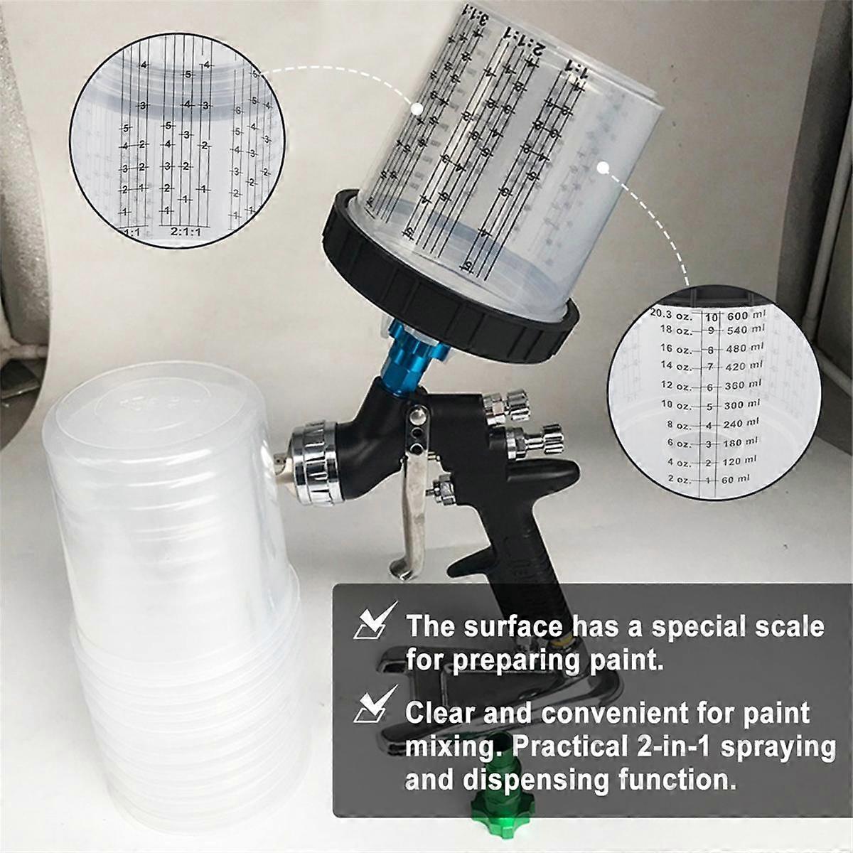 Master Paint System Disposable Paint Cup Liners & Lid System, 50 Pack ...