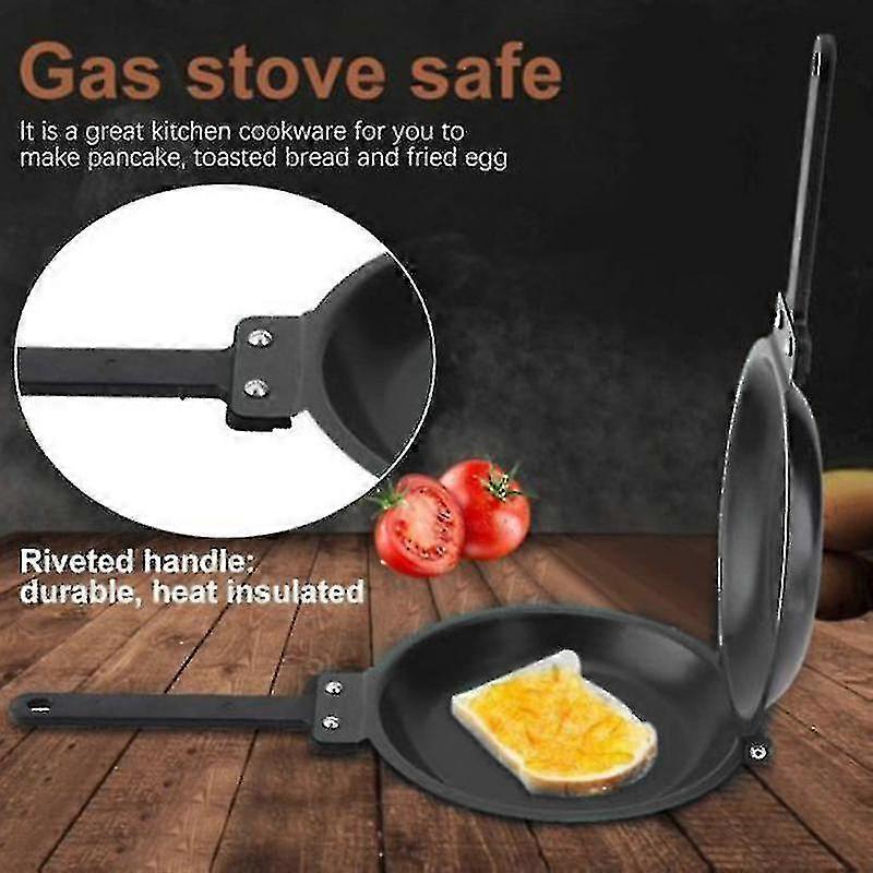 Double Sided Frying Pan Non-stick Ceramic Flip Frying Pan Pancake Maker ...