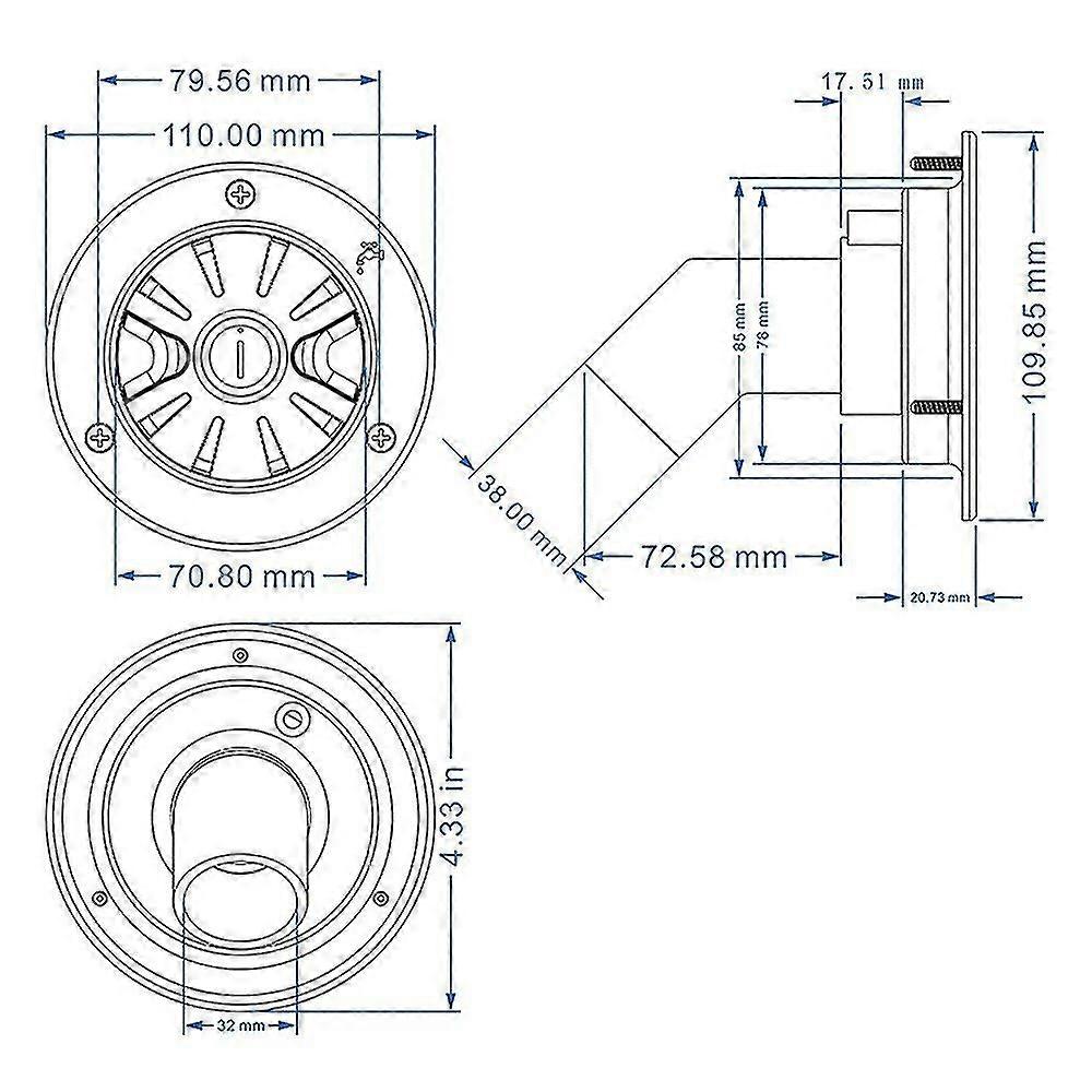 Caravan Water Fill Cap With Gravity Lock Water Tank Filler Port Lock ...