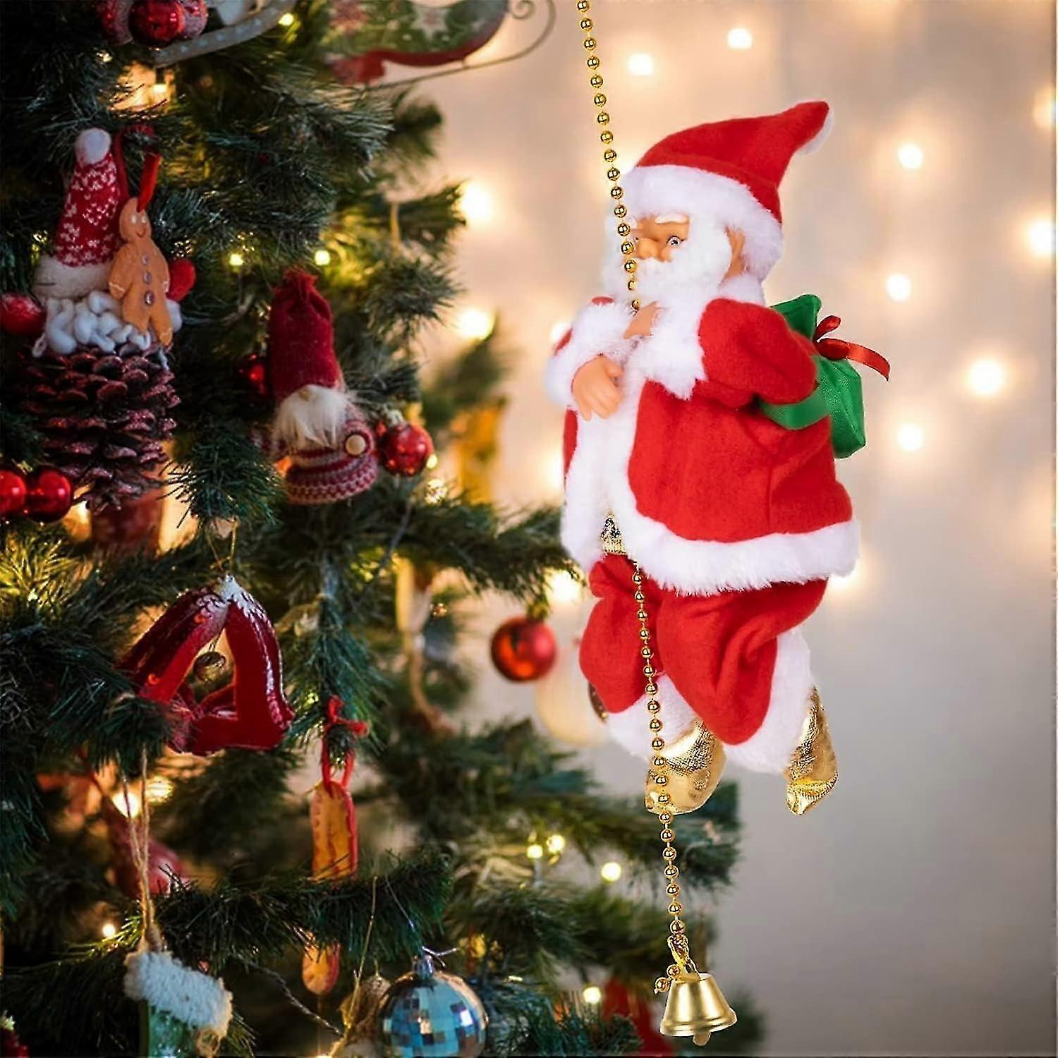 Electric Chimney Climbing Santa Musical Toy, Santa Climbing Rope, Santa ...