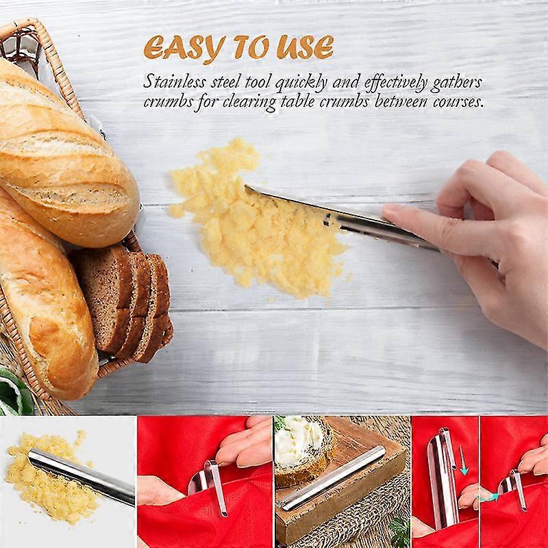 Crumb Cleaner Curved Stainless Steel Table Accessories Manual ...